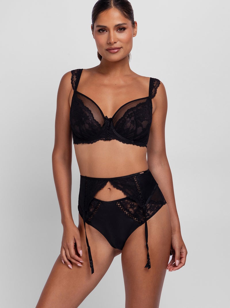 Porte-jarretelle en satin lyra Dorina - Noir - Femme - 14.00€ - Kiabi