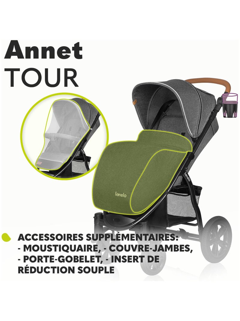 Poussette tout terrain LIONELO Annet Tour - Grandes roues gonflables ...