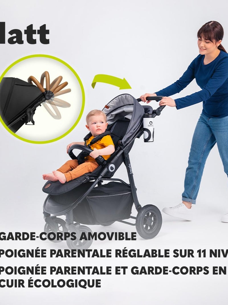 Poussette tout terrain LIONELO Natt - Grand roues gonflables - Légère ...