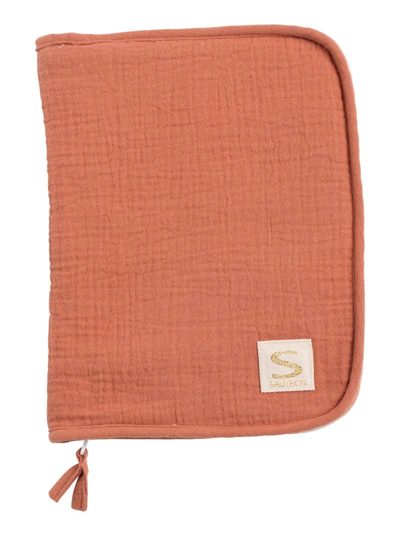 Protège carnet de santé en double gaze de coton - SAUTHON - Rouge - 15. ...