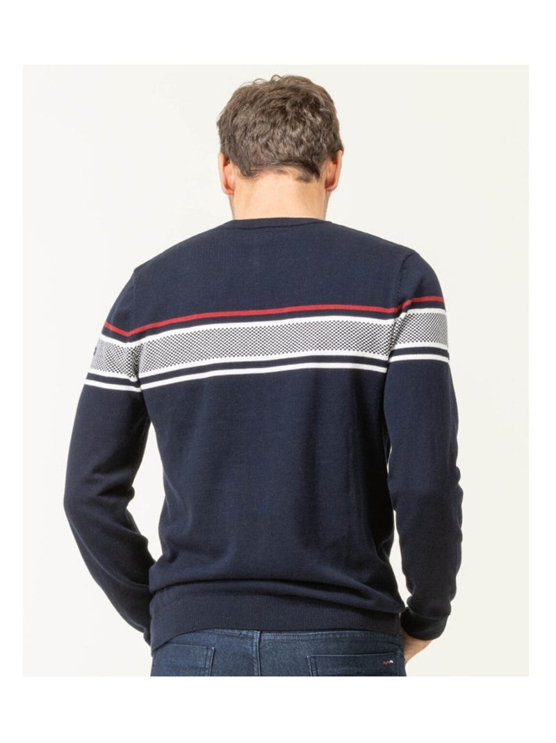 Pull - Terre de Marins - Bleu marine - Homme - 48.00€ - Kiabi