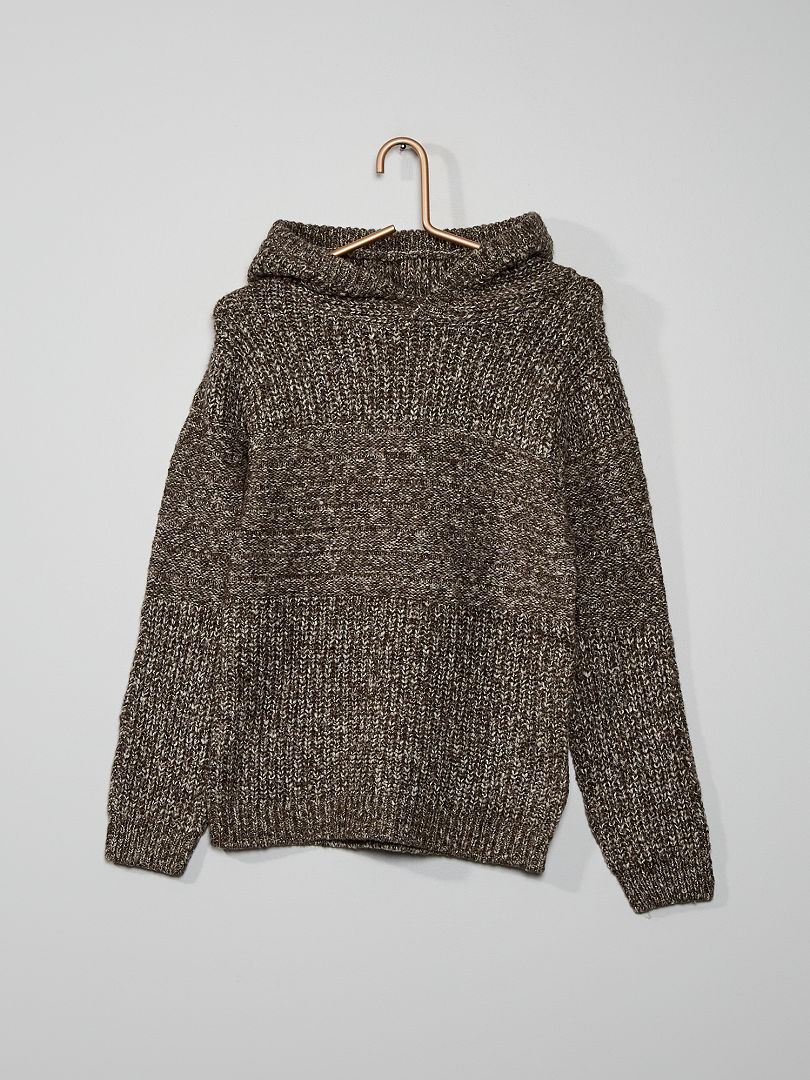 Pull à capuche - gris - Kiabi - 12.00€