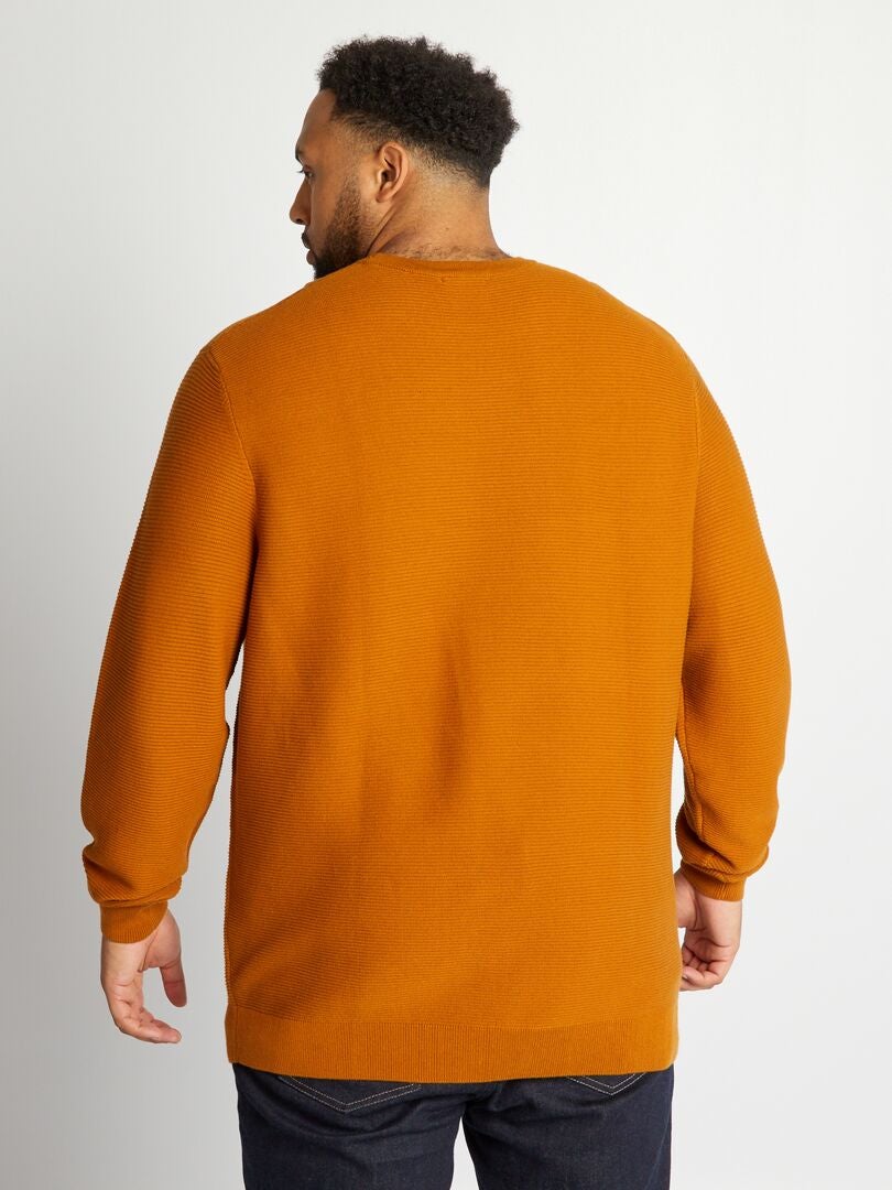 Pull à col rond en maille - Jaune - Kiabi - 22.00€