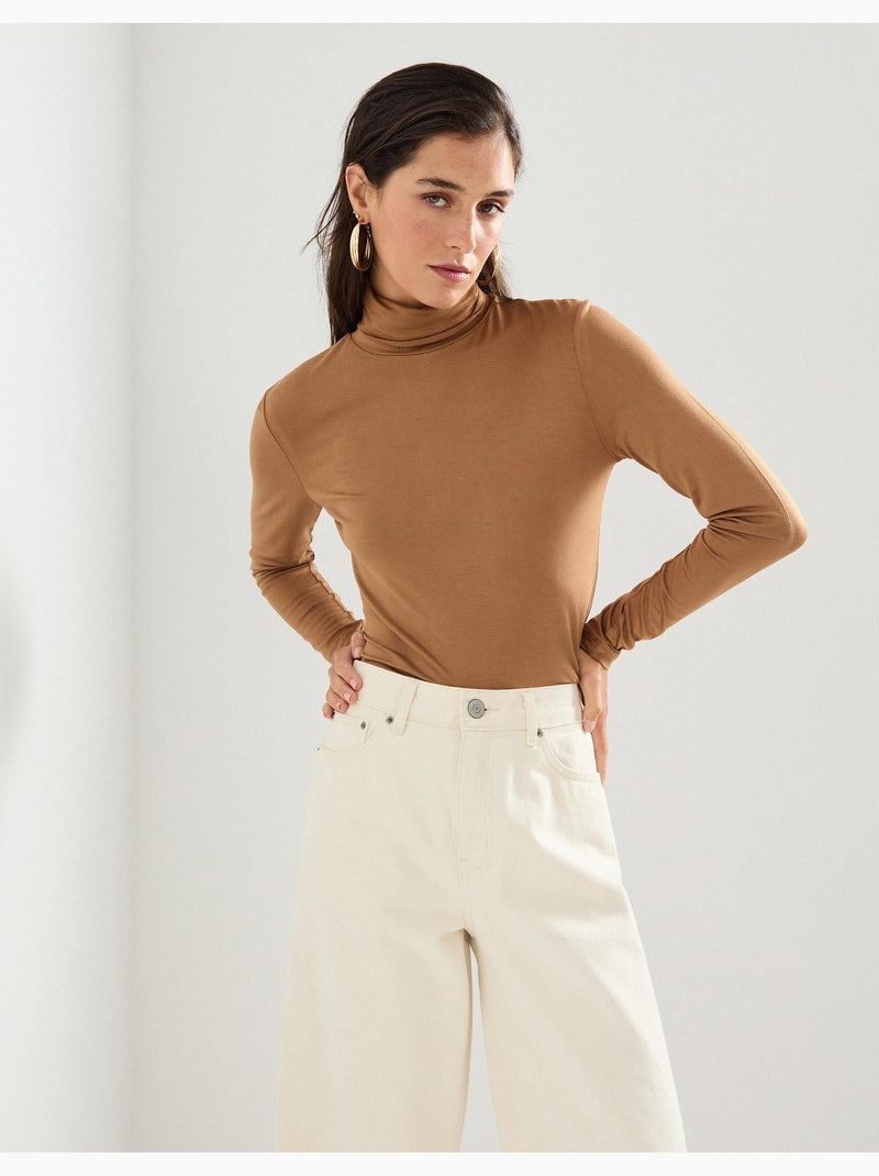 Pull à col roulé, MO Fashion - Beige - 7.99€ - Kiabi