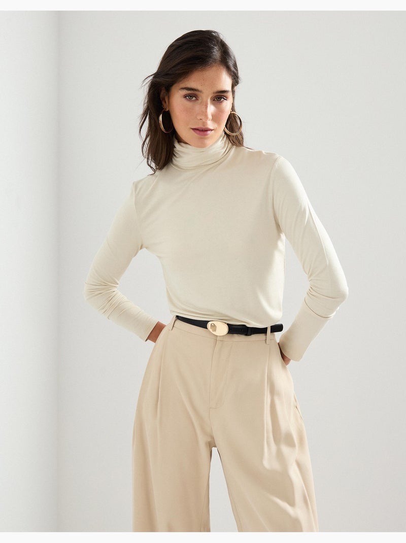 Pull à col roulé, MO Fashion - Beige - Femme - 0.00€ - Kiabi