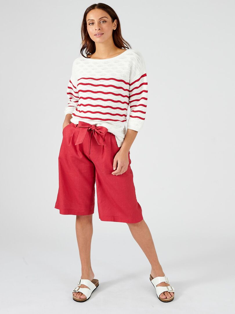 Pull à rayures - Damart - Rouge - Kiabi - 39.99€