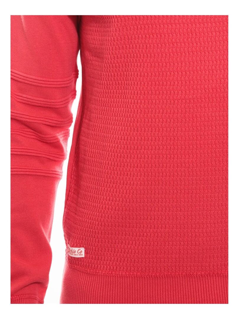Pull col rond en coton ALEX - Rouge - Kiabi - 49.90€