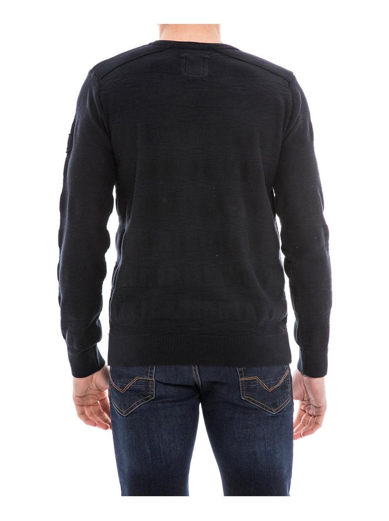Pull col rond pur coton ADALYS - Bleu marine - 0.00€ - Kiabi