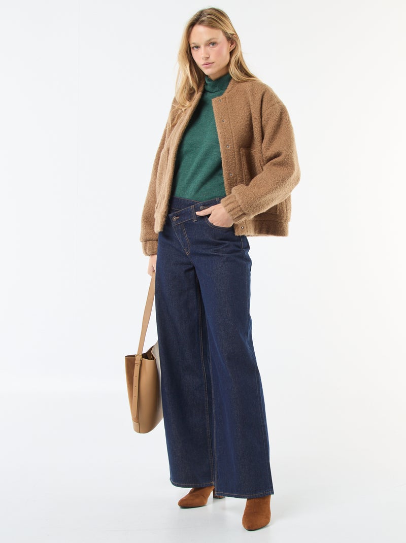 Pull col roulé uni - Vert - Femme - 12.00€ - Kiabi