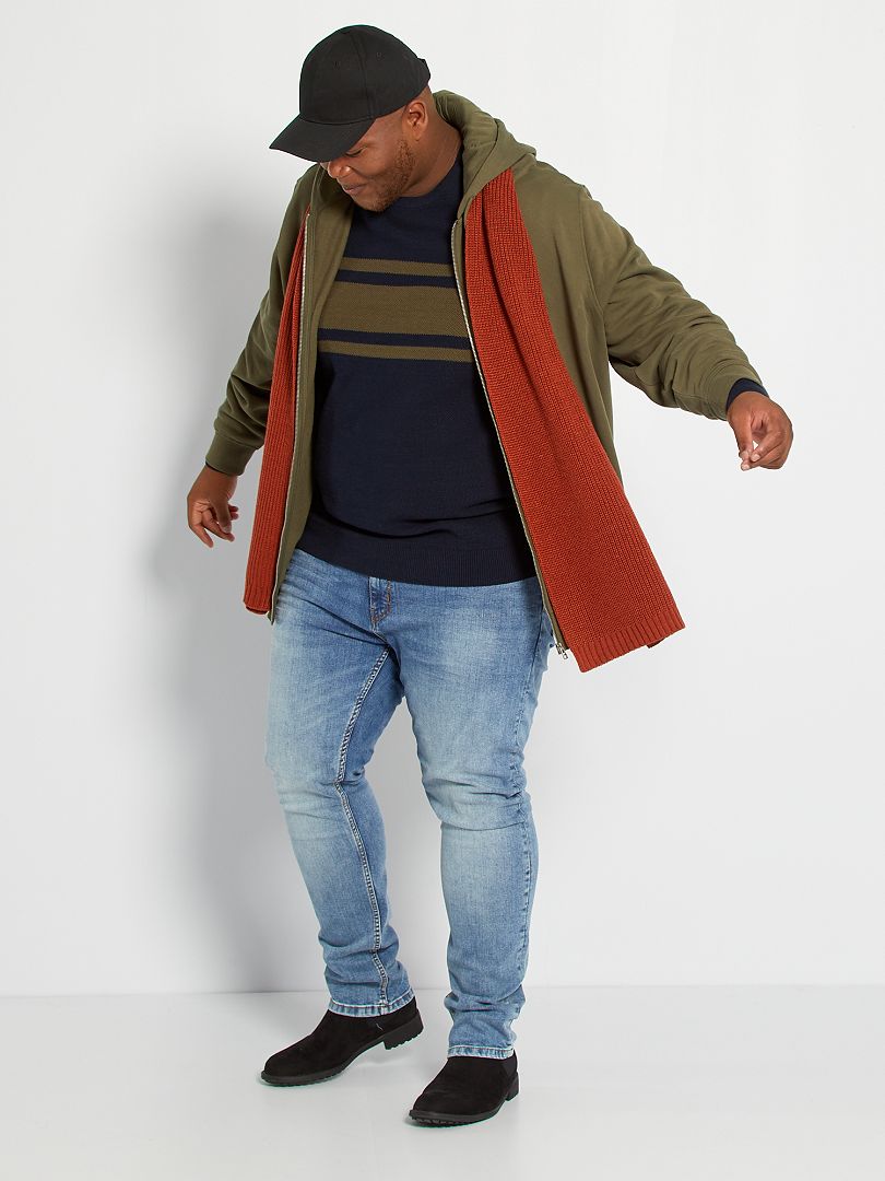 Pull color block - bleu marine/kaki - Kiabi - 20.00€