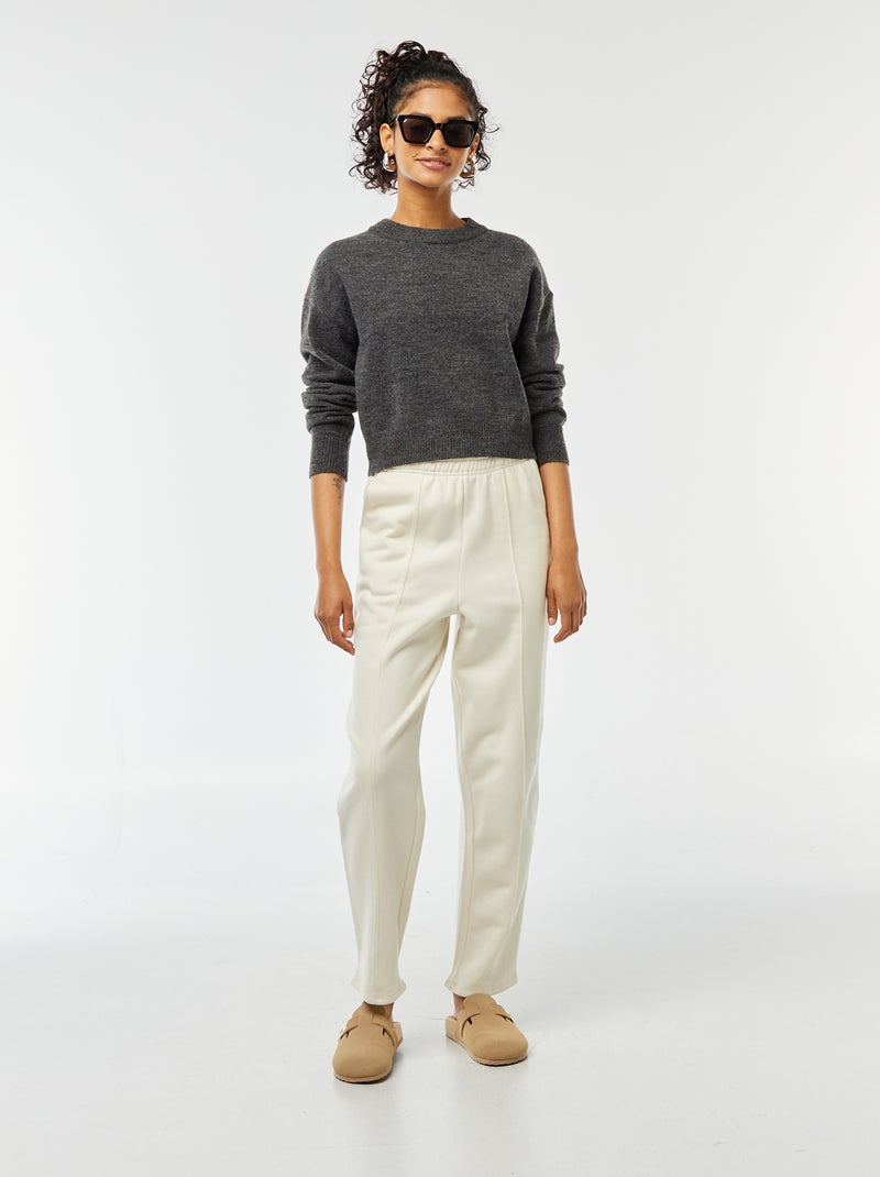 Pull crop top en maille douce - Gris foncé - Ado fille - 13.00€ - Kiabi