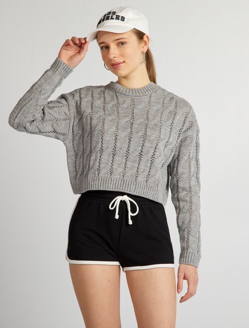 Pull et gilet ado fille - gris - Kiabi