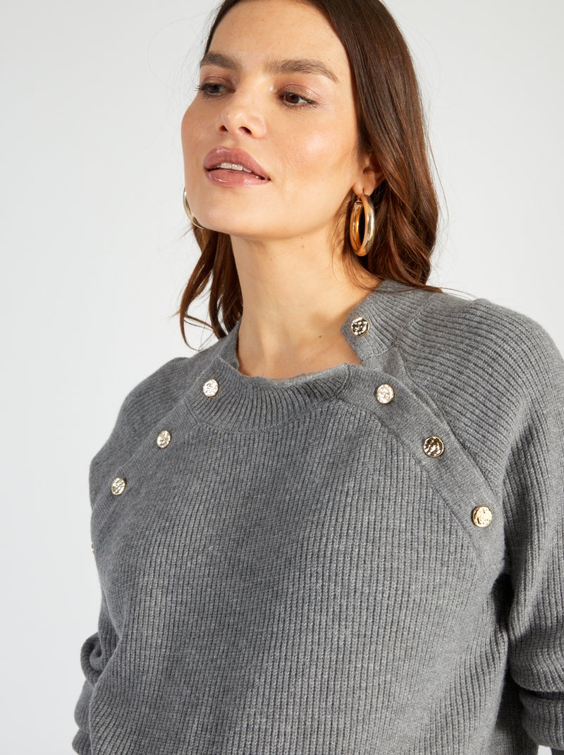 Pull d'allaitement - Gris - Kiabi - 22.00€