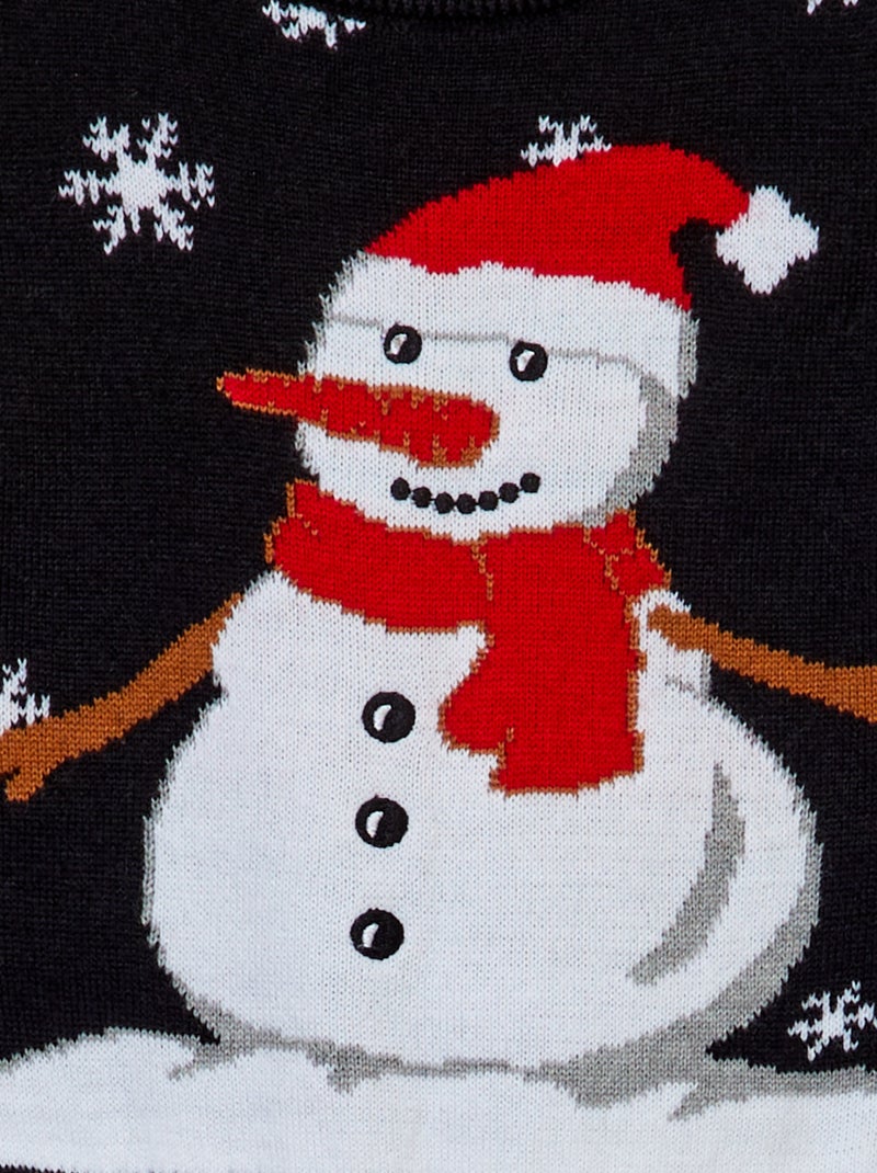 Pull de Noël avec bonhomme de neige - Bleu - Bébé garçon - 10.00€ - Kiabi