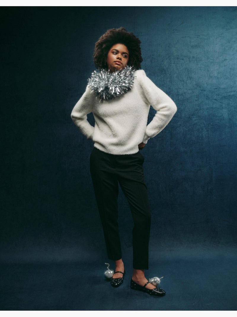 Pull effet fourrure, MO Fashion - Blanc - Femme - 0.00€ - Kiabi