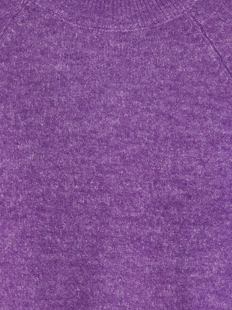 Pull en maille à col rond - Violet - 3.60€ - Kiabi