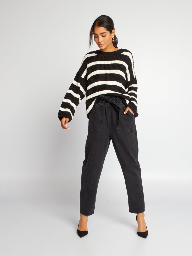 Pull en maille à rayures 'JDY' - Noir - Kiabi - 28.00€