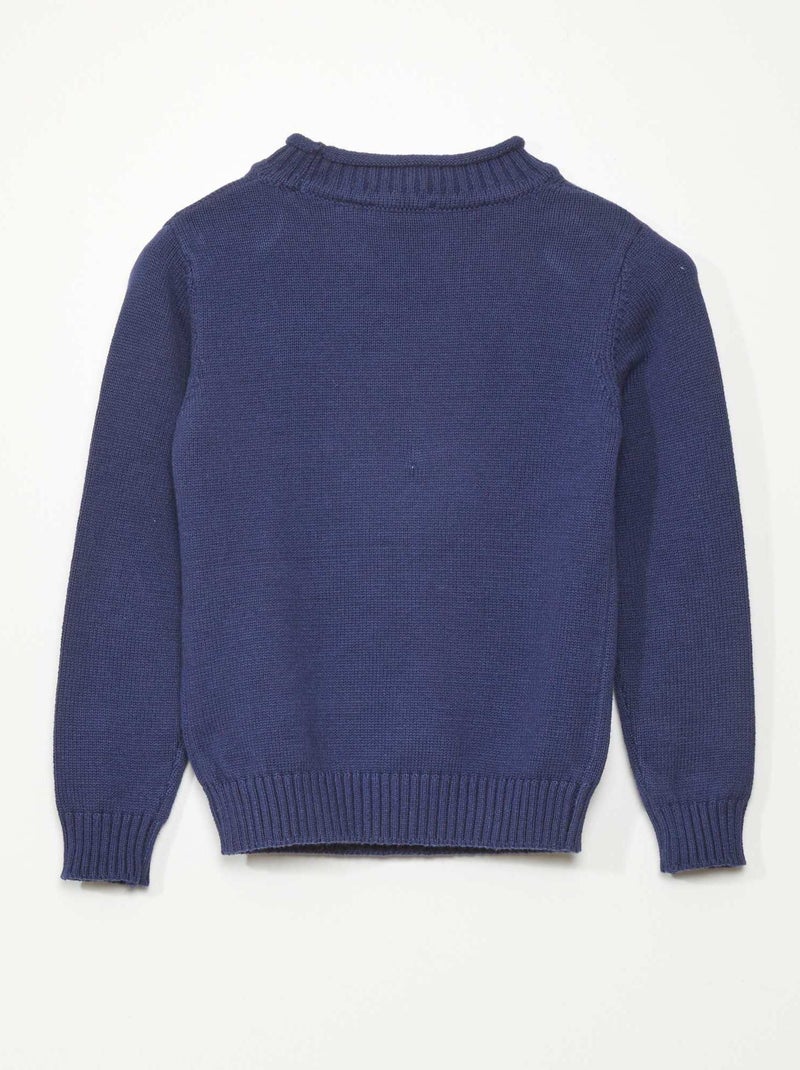 Pull en maille avec licorne - Bleu - 15.00€ - Kiabi