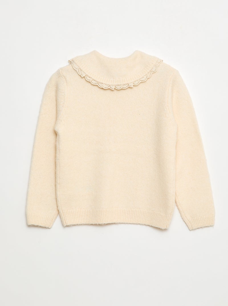 Pull en maille douce avec col claudine - Rose - Fille - 14.00€ - Kiabi