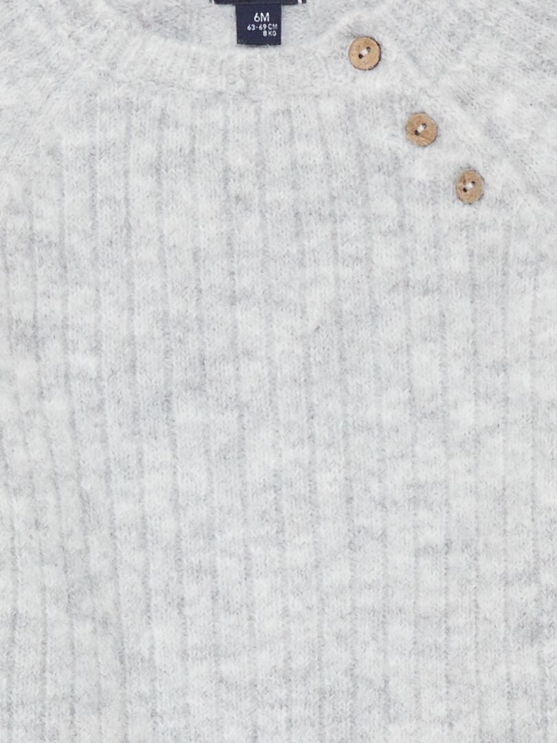 Pull en maille douce - Gris - Kiabi - 12.00€