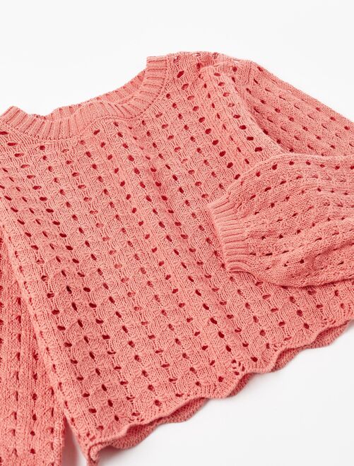 Pull Orange Fille