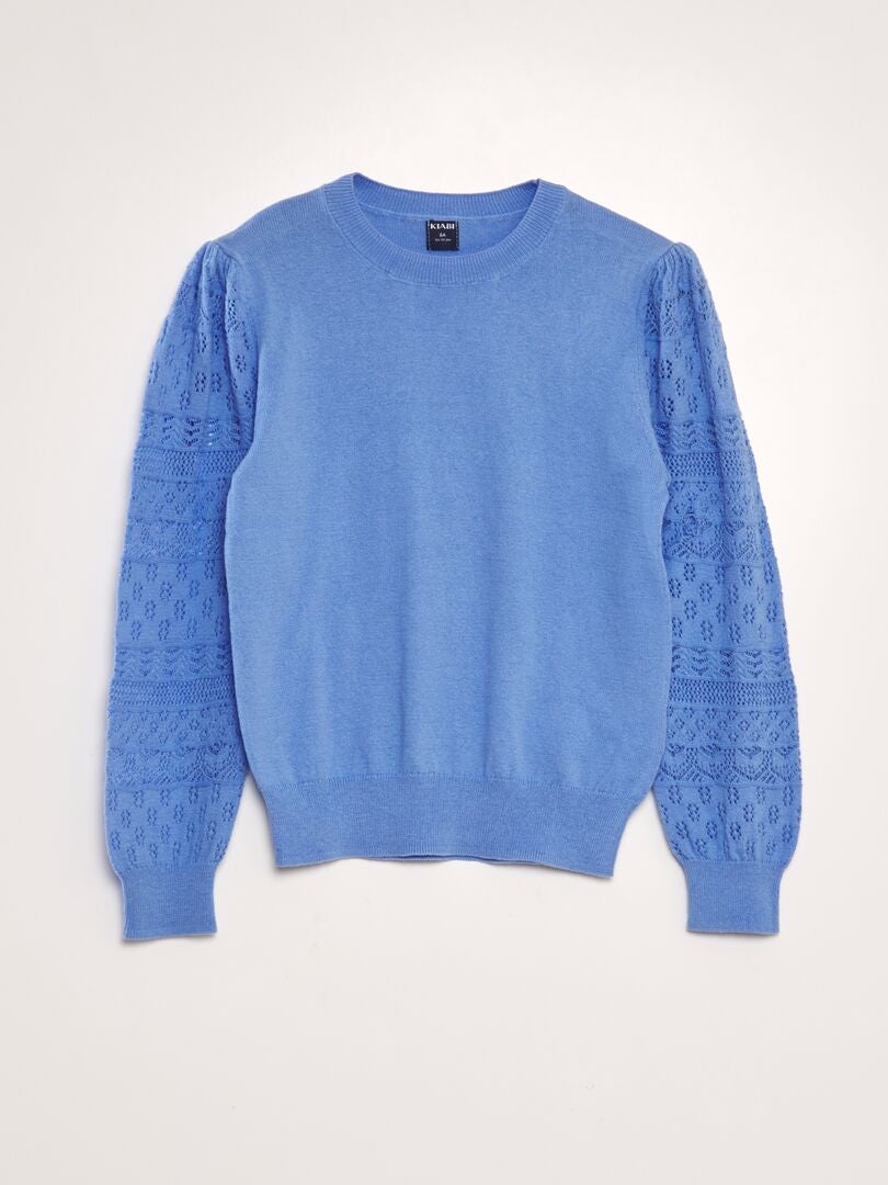 Pull en maille fine - Bleu - Kiabi - 12.00€