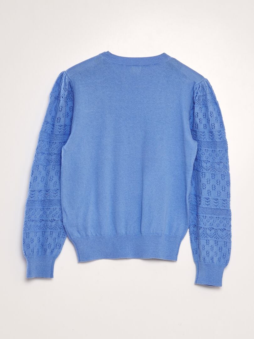 Pull en maille fine - Bleu - Kiabi - 12.00€