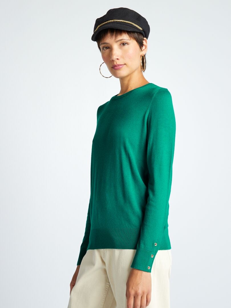 Pull en maille fine - Vert - Kiabi - 13.00€