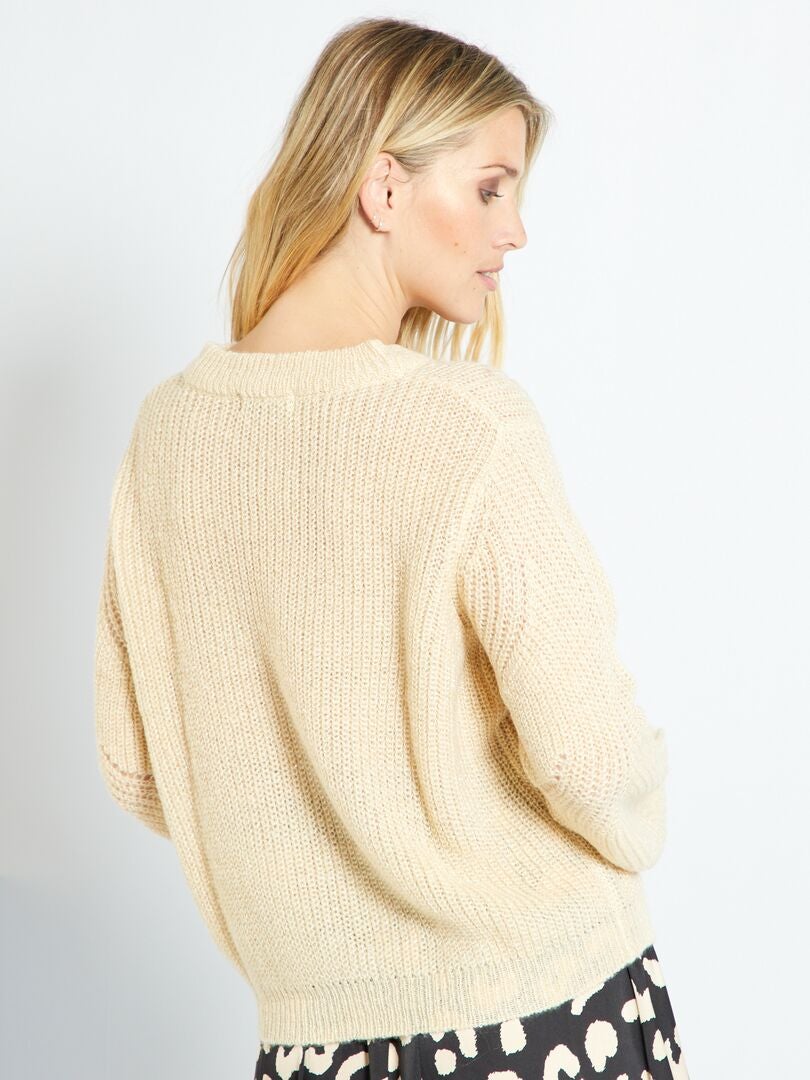 Pull en maille tricot 'JDY' - Beige - Kiabi - 27.00€