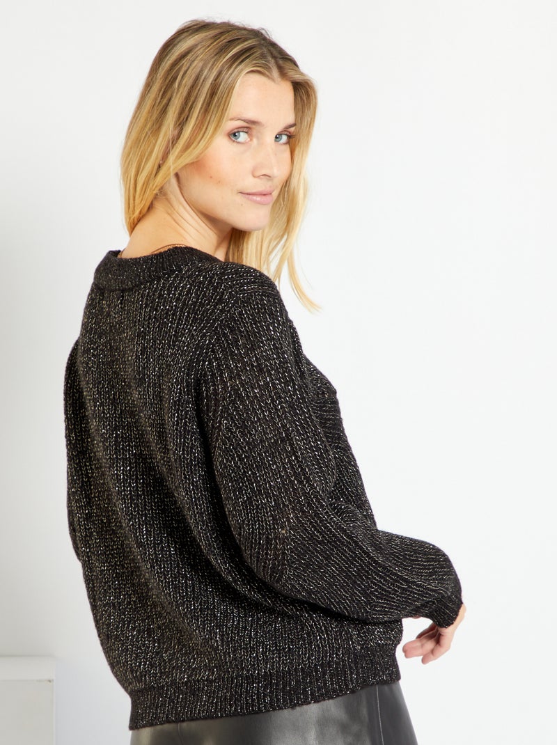 Pull en maille tricot 'JDY' - noir - Kiabi - 27.00€