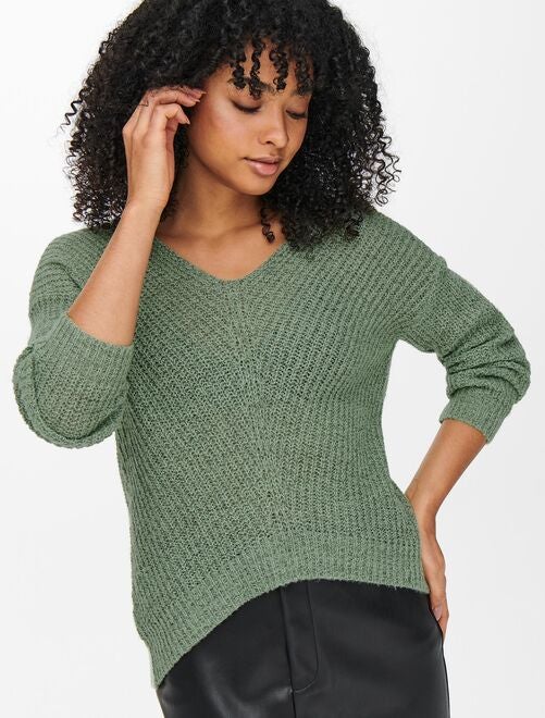 Soldes : pulls femme - vert - Kiabi