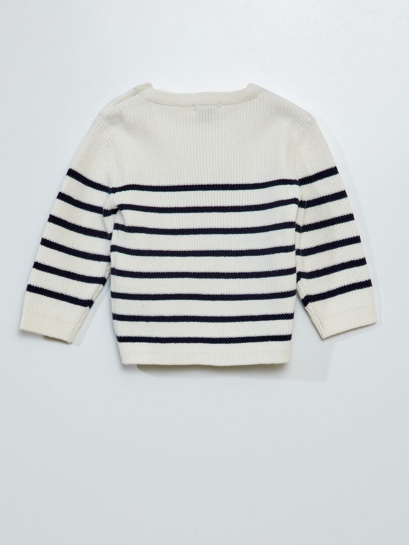 Pull en point mousse - Blanc - Kiabi - 9.00€