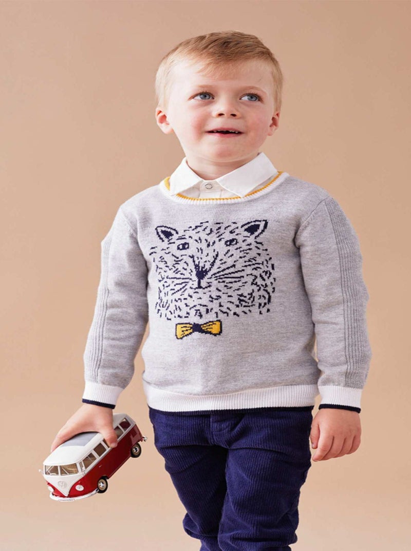 Pull en tricot castor, - Gris - Kiabi - nu€