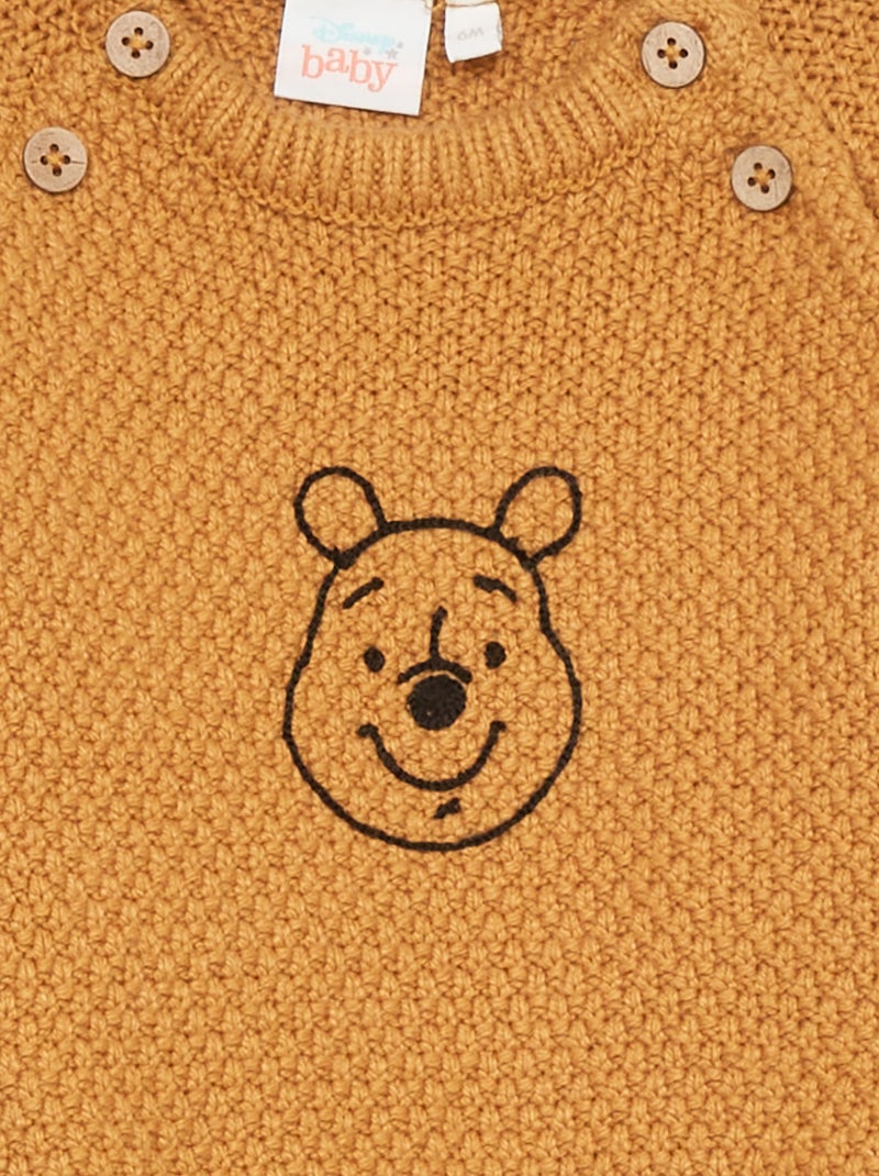 Pull en tricot 'Winnie l'ourson' - - JAUNE - 14.00€ - Kiabi