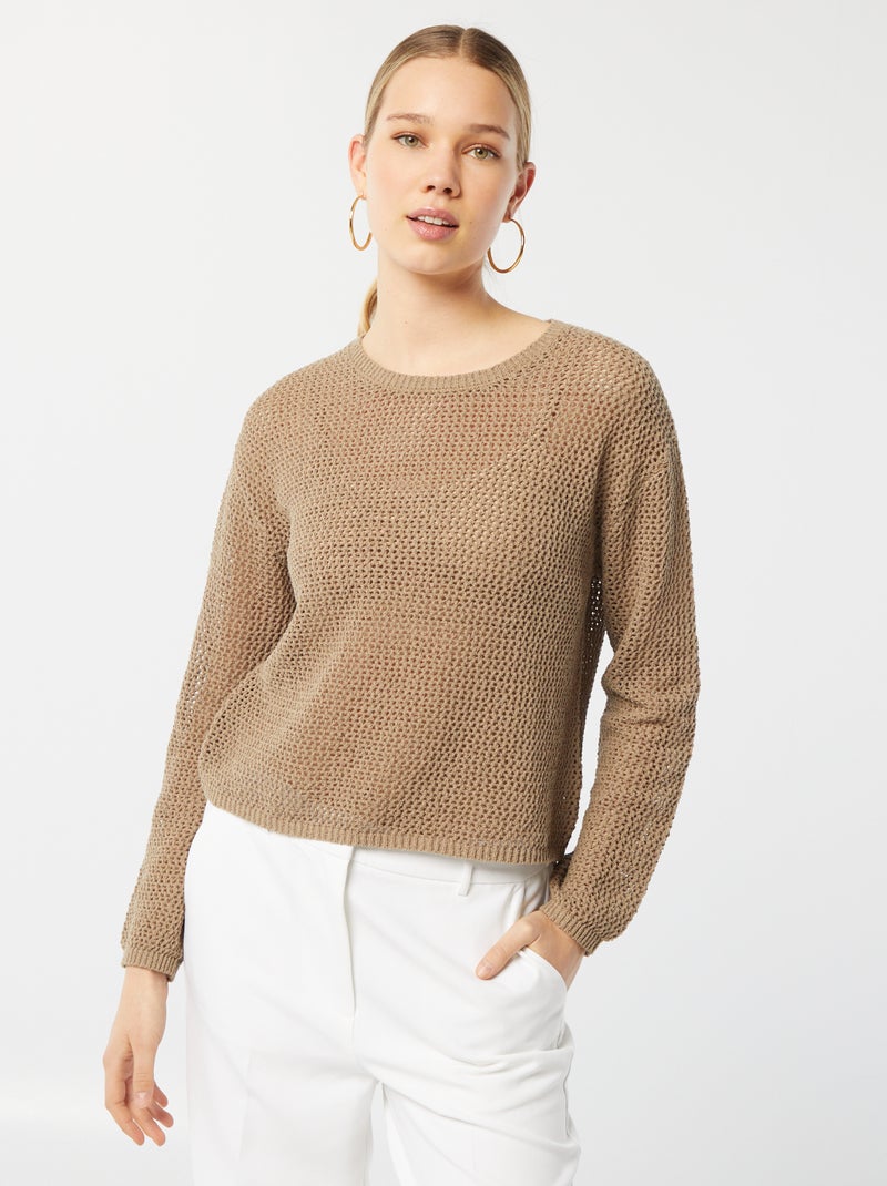 Pull filet - Kaki - Femme - 6.00€ - Kiabi