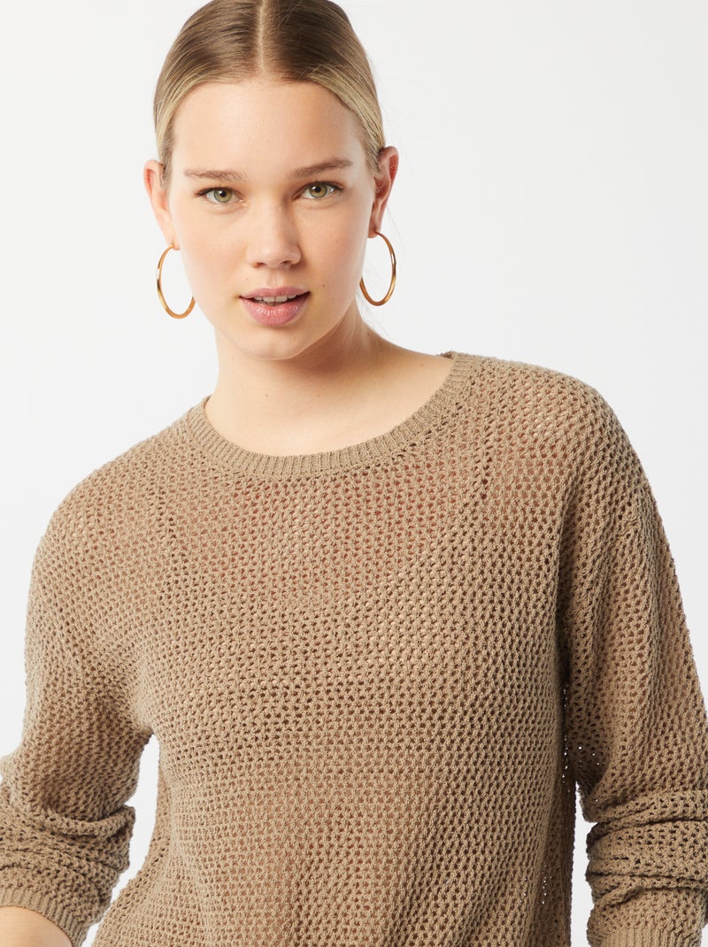 Pull filet - Kaki - Femme - 6.00€ - Kiabi