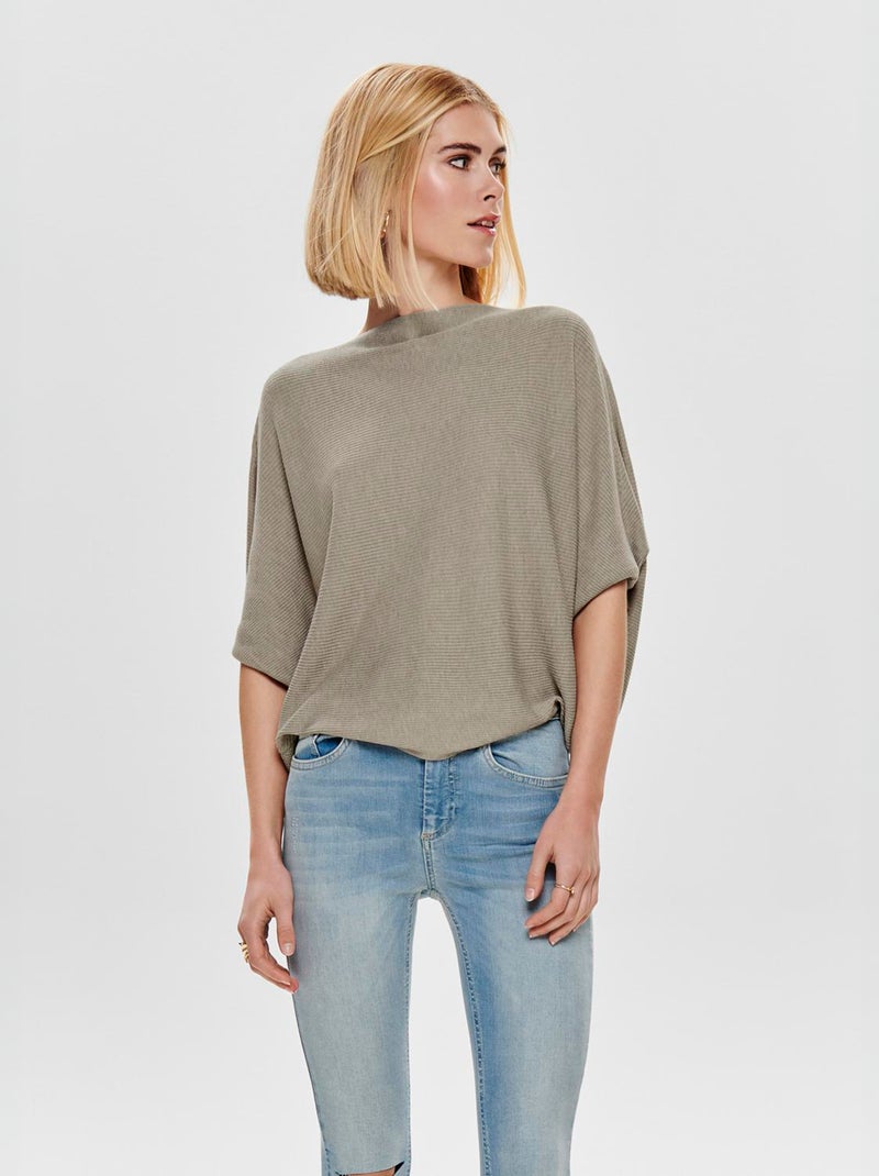 Pull manches chauve souris 'JDY' - MARRON - Kiabi - 30.00€ Pull manches chauve souris 'JDY' - MARRON - Kiabi - 30.00€