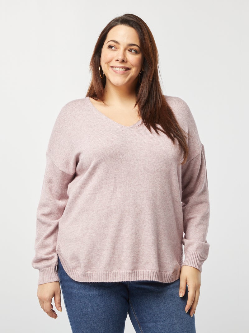 Pull 'Only Carmakoma' - Rose - Grandes tailles - Femme - 19.25€ - Kiabi