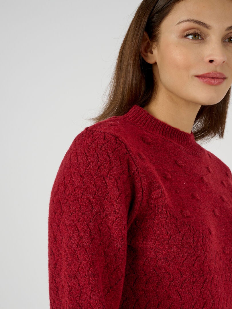 Pull point fantaisie Thermolactyl - Damart - Bordeaux - Kiabi - 49.99€