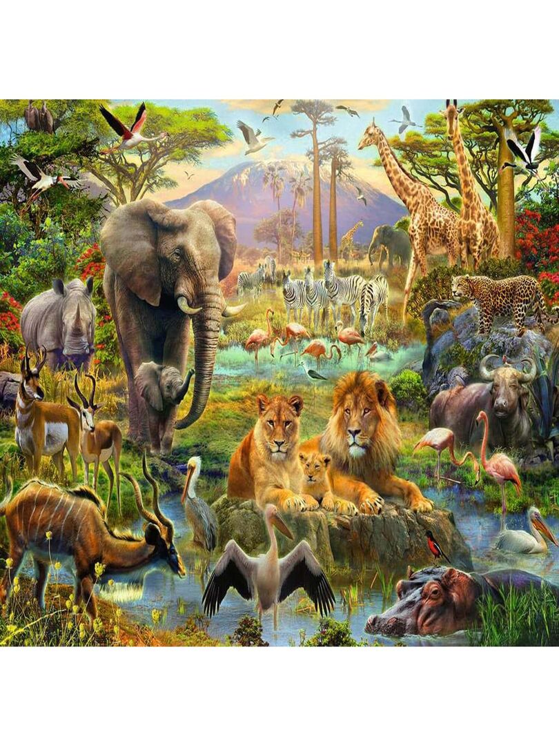Puzzle 200 pièces XXL : Animaux de la savane - N/A - Kiabi - nu€