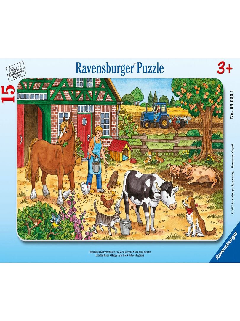 Puzzle cadre 15 pièces : La vie à la ferme - N/A - Kiabi - nu€