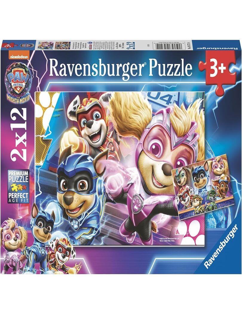 Puzzles 2 x 12 pièces : Une équipe indestructible, Pat'Patrouille (Paw ...