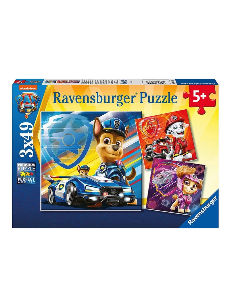 Puzzles 3x49 pièces - Chase, Marcus et Stella / Pat'Patrouille, le Film ...