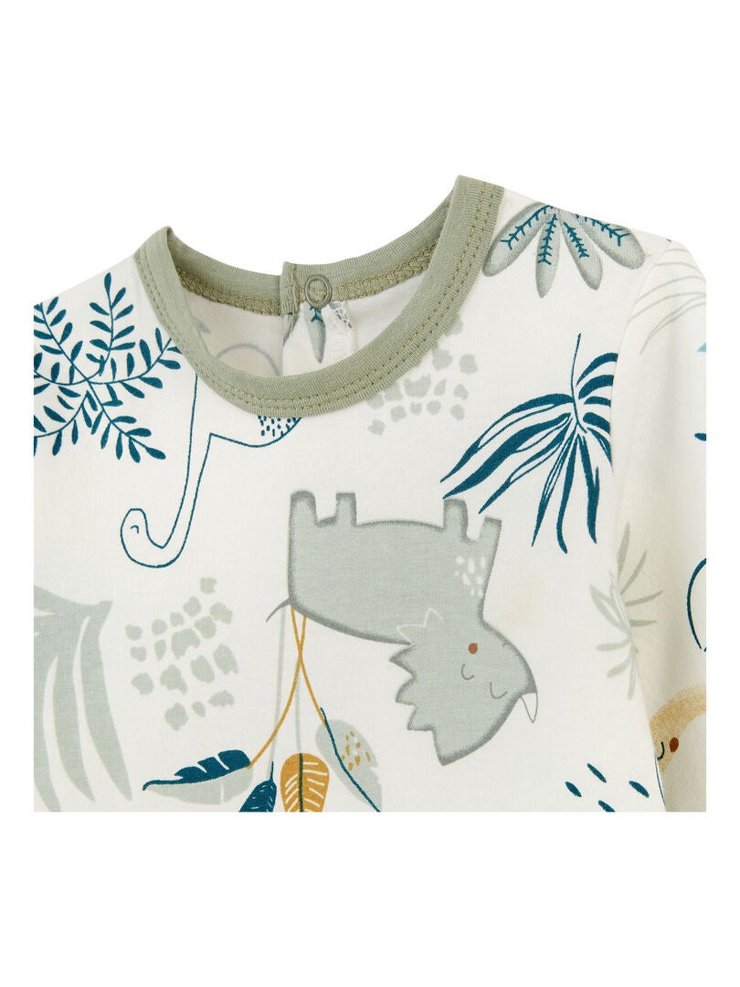 Pyjama bébé 2 pièces Puka Puka - Kaki - Kiabi - 8.99€