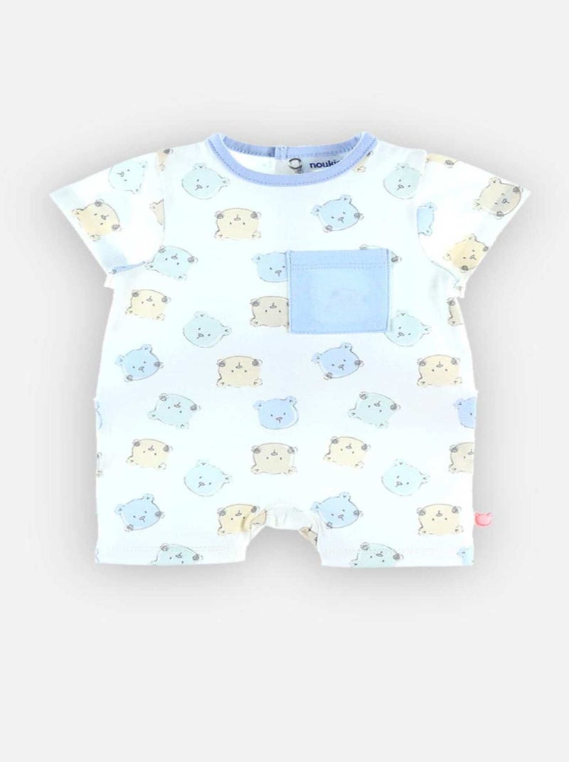 Pyjama combishort iconique en coton BIO, clair/écru - Noukie's - Bleu ...