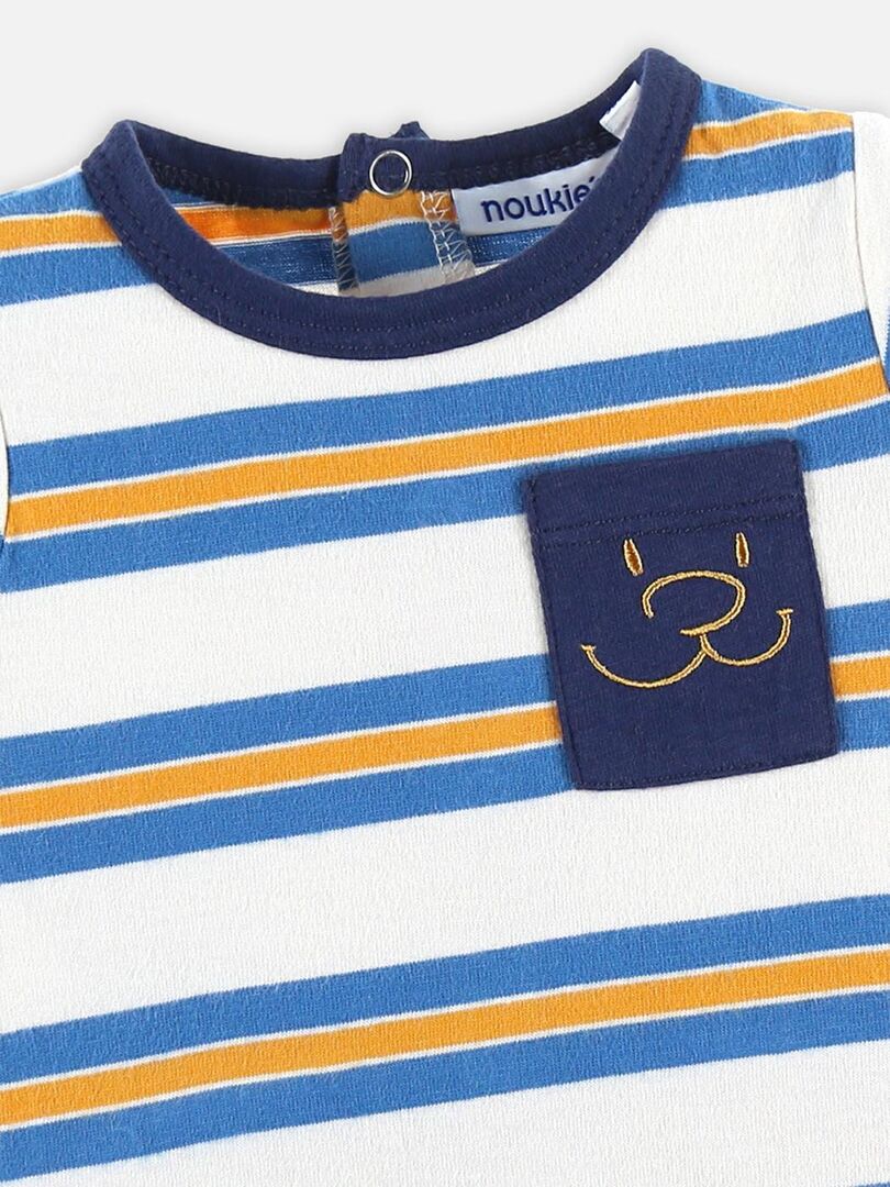 Pyjama combishort rayé en coton, marine/écru Noukie's - Bleu - Kiabi ...