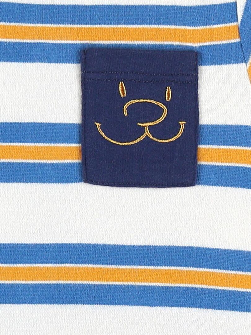 Pyjama combishort rayé en coton, marine/écru Noukie's - Bleu - Kiabi ...