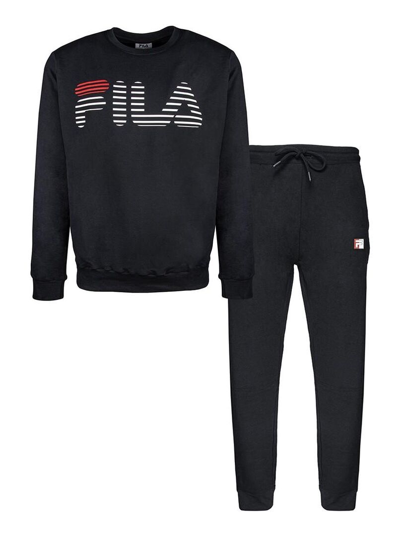 Pyjama coton homme Logo Fila - Noir - Kiabi - nu€