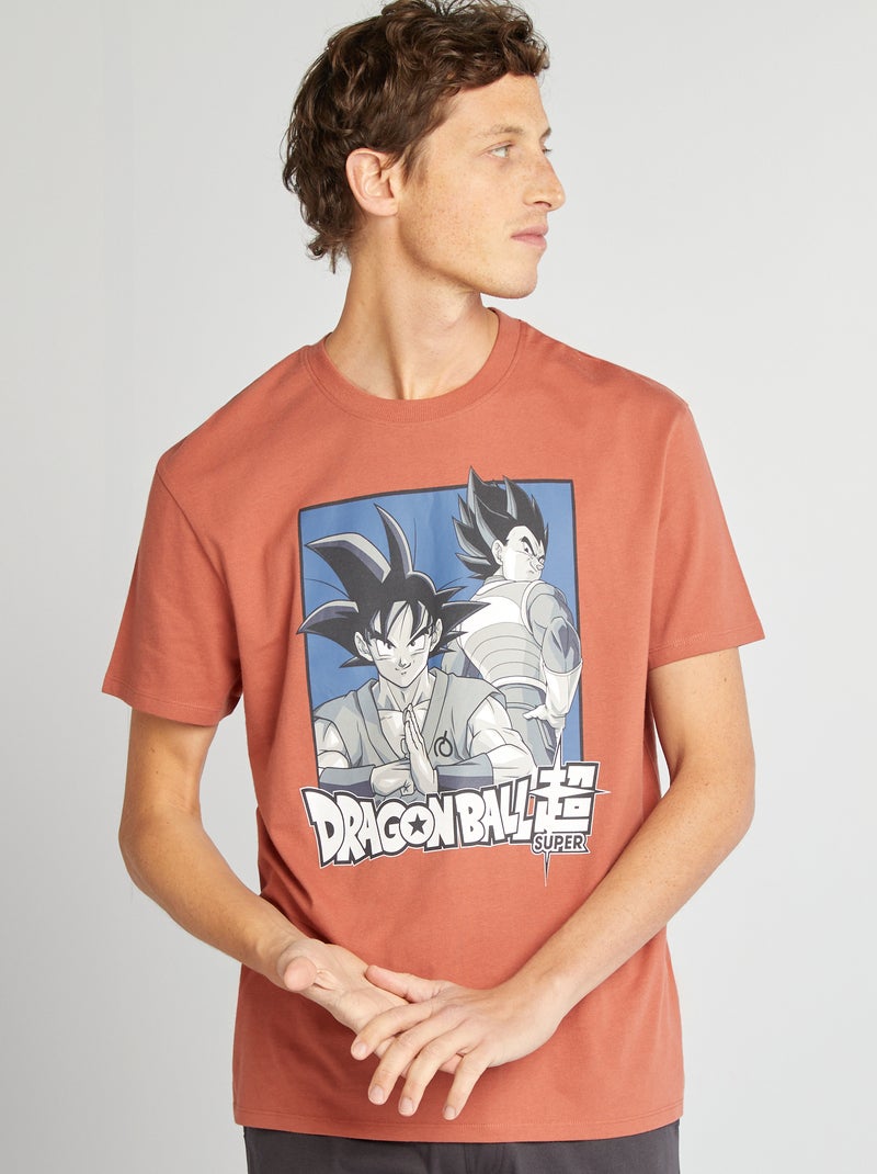 Pyjama court 'Dragon Ball Z' - 2 pièces - Rouge/noir - 14.40€ - Kiabi