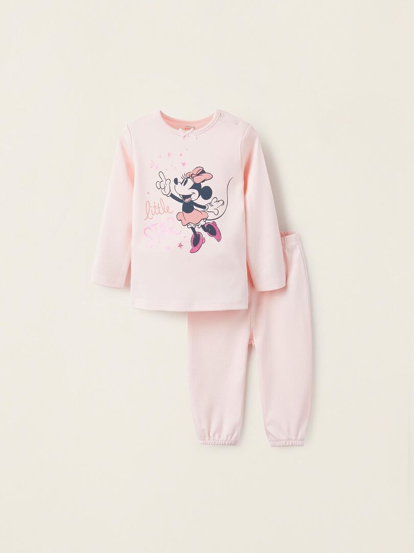Pyjama en Coton pour Bébé Fille 'Minnie' manches longues MINNIE - Rose ...